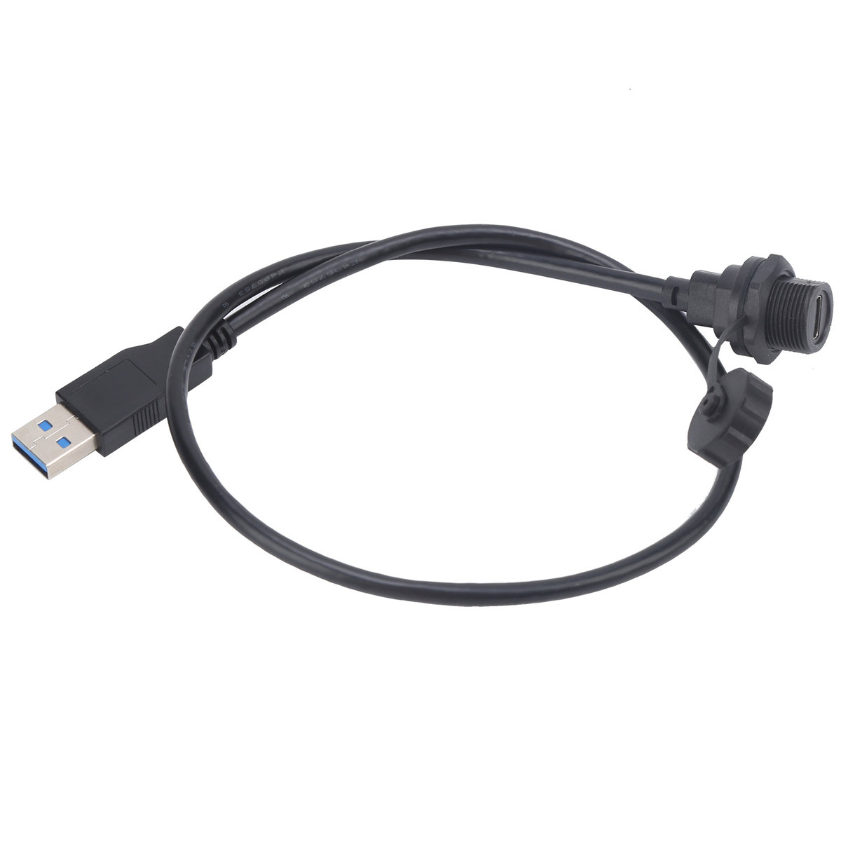 Wodoodporne złącze USB typu C z blokadą gwintu, mocowane na panelu ...
