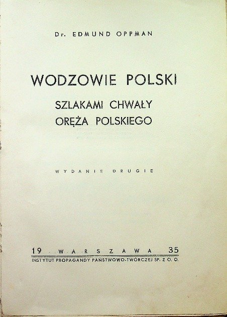 Wodzowie polscy 1935 r. - W opisie | Książka w Empik