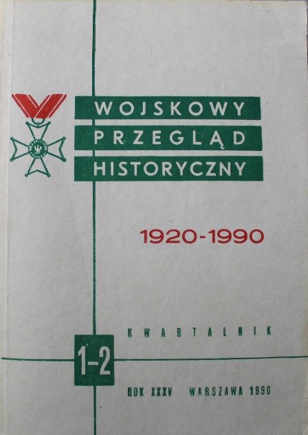 Wojskowy przegląd historyczny 1920 - 1990 Nr 1 2 - Opracowanie zbiorowe ...