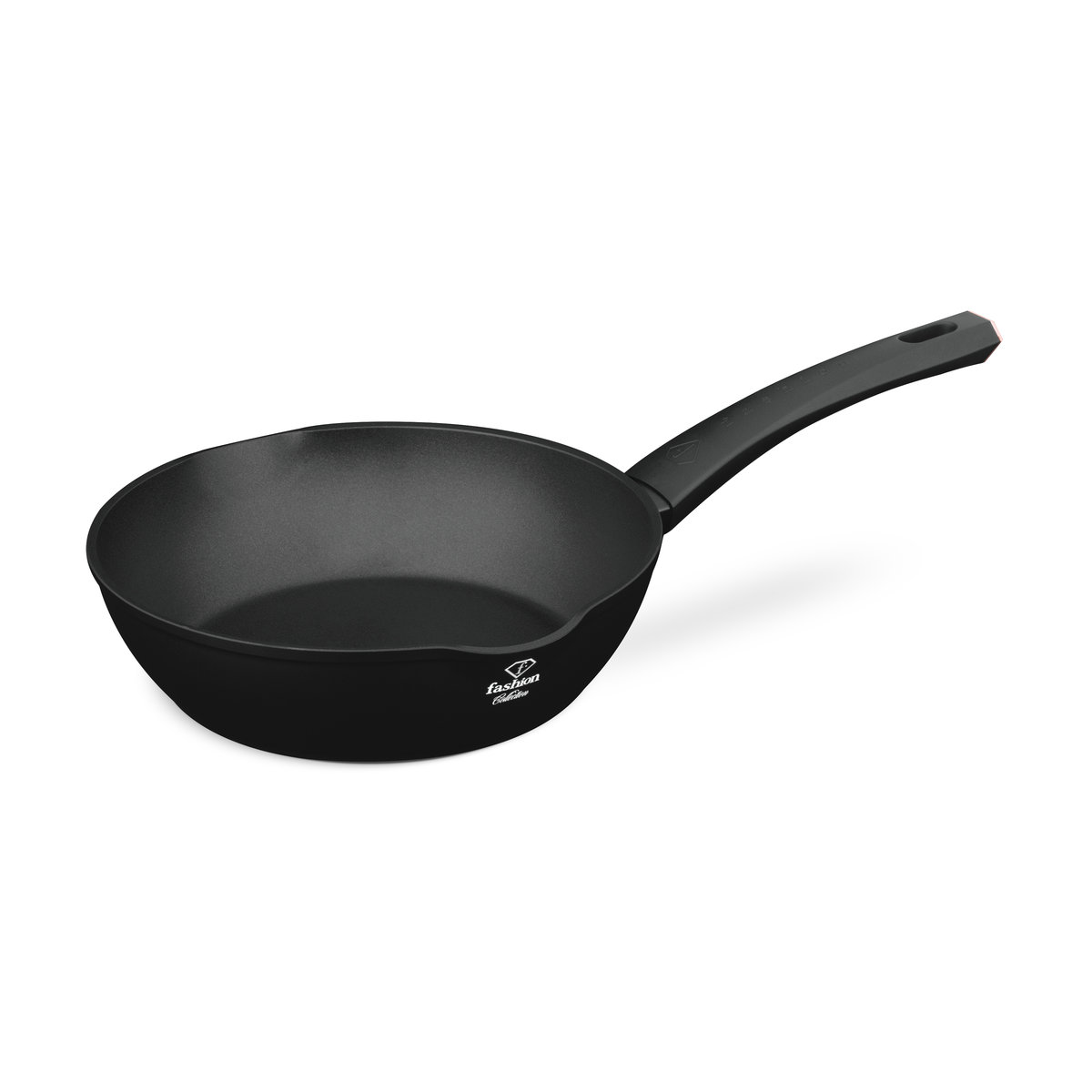 Wok z pokrywką, 30 cm, FTV-0032 Matte Black - Rose Gold Collection ...