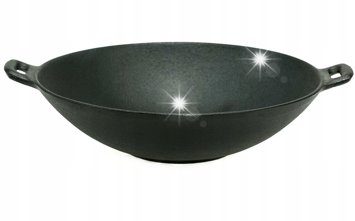 WOK Żeliwny PATELNIA 31 cm Indukcja Gaz ODLEW KING Hoff 1109 - Inna ...