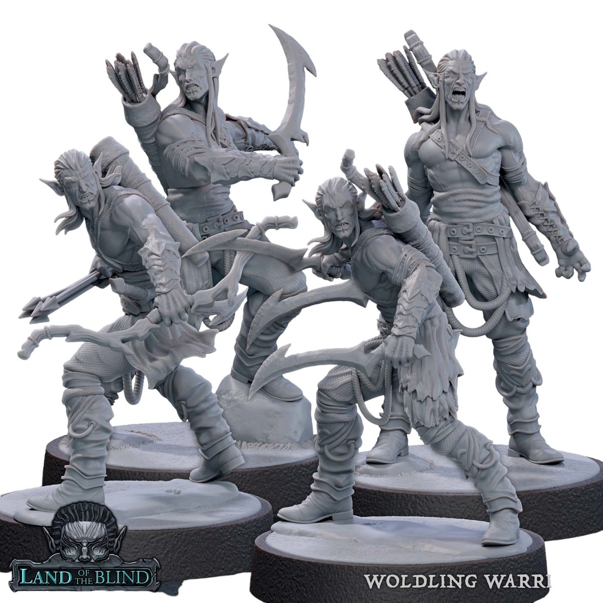 Woldling Ciemne Elfy Banda Set 4 Figurki 14k + BONUS do DND D&D dru 3D ...