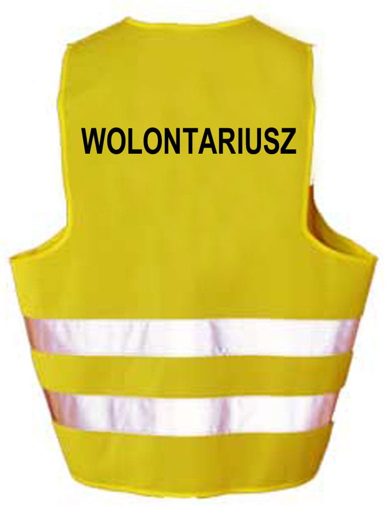 Wolontariusz - Kamizelka Z Nadrukiem Ostrzegawcza Odblaskowa Robocza ...