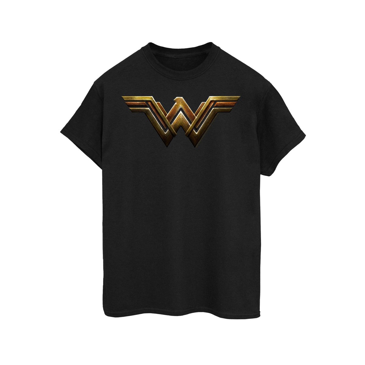 Wonder Woman Damska Bawełniana Koszulka Boyfriend Z Logo (L / Czarny ...