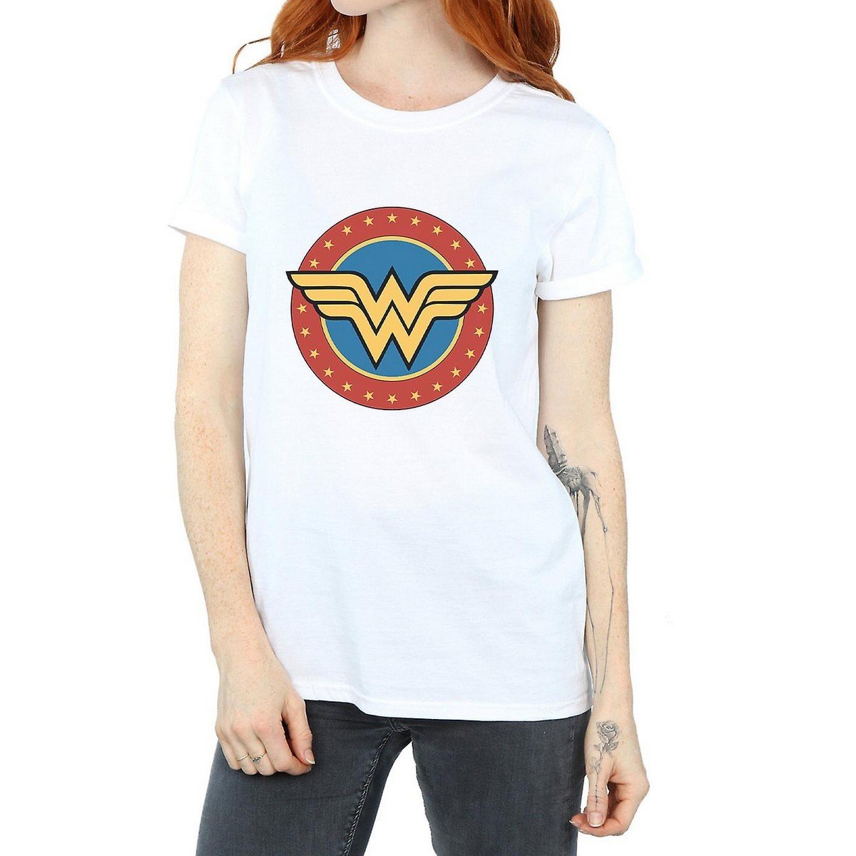 Wonder Woman Damska Bawełniana Koszulka Boyfriend Z Logo (XXL (193cm ...