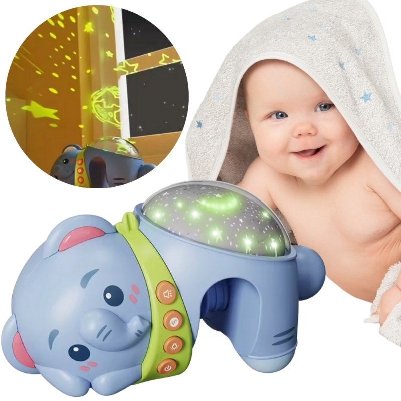 WOOPIE BABY PROJEKTOR GWIAZD RZUTNIK LAMPKA NOCNA DLA DZIECI SŁONIK ...