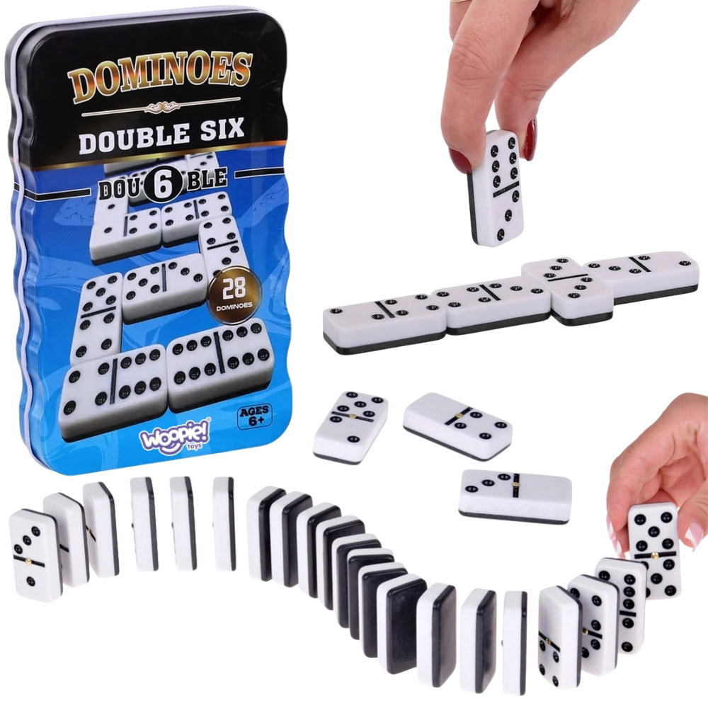 WOOPIE Gra domino klasyczna 28 kostek metalowe pudełko - Woopie | Sklep ...