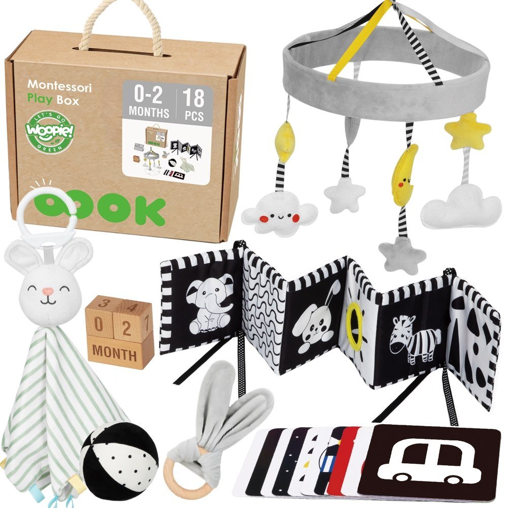 WOOPIE GREEN Box Pudełko XXL Montessori Edukacyjne 7w1 Sensoryczne 0-2 ...