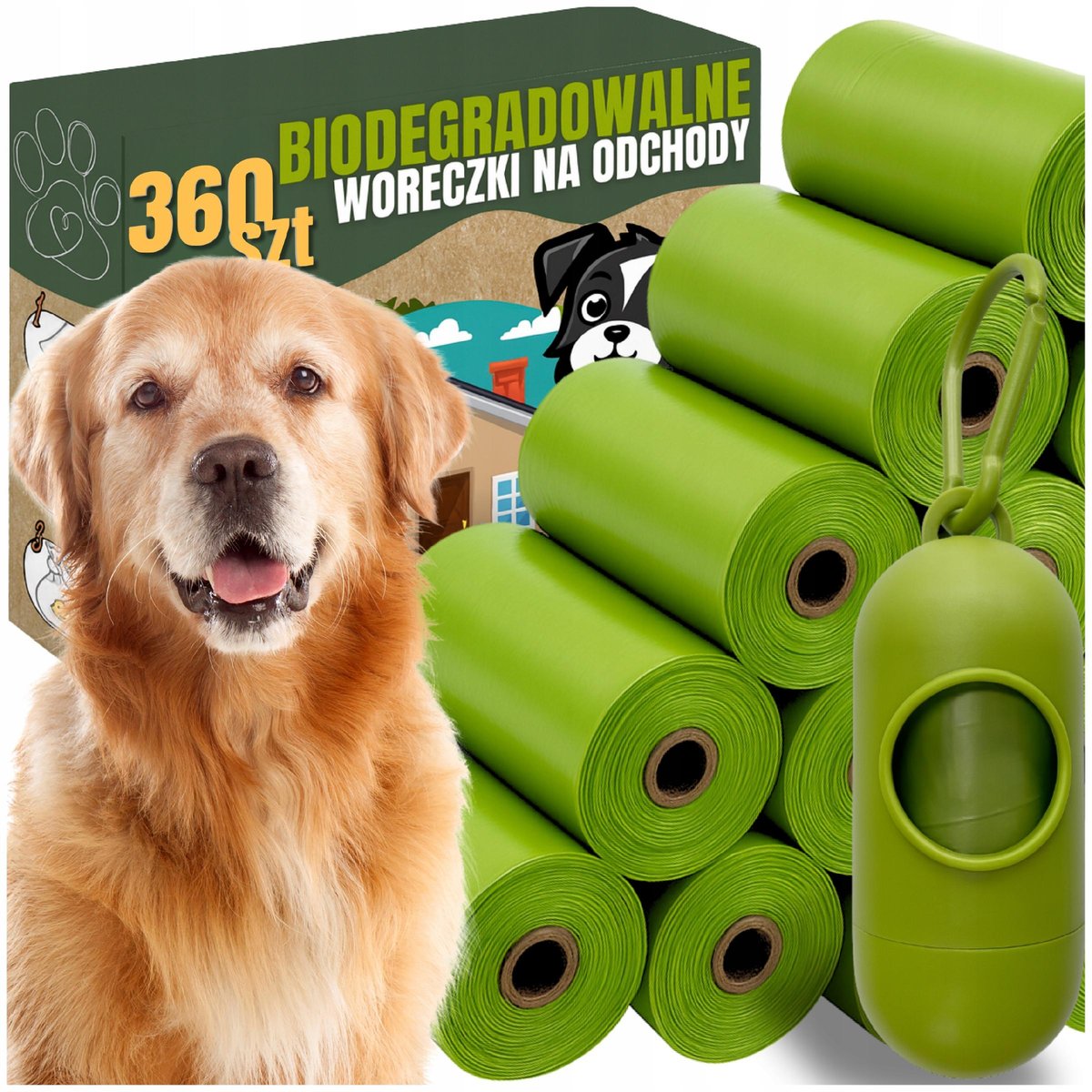WORECZKI NA PSIE ODCHODY BIODEGRADOWALNE WORKI NA KUPY BIO 360szt ...