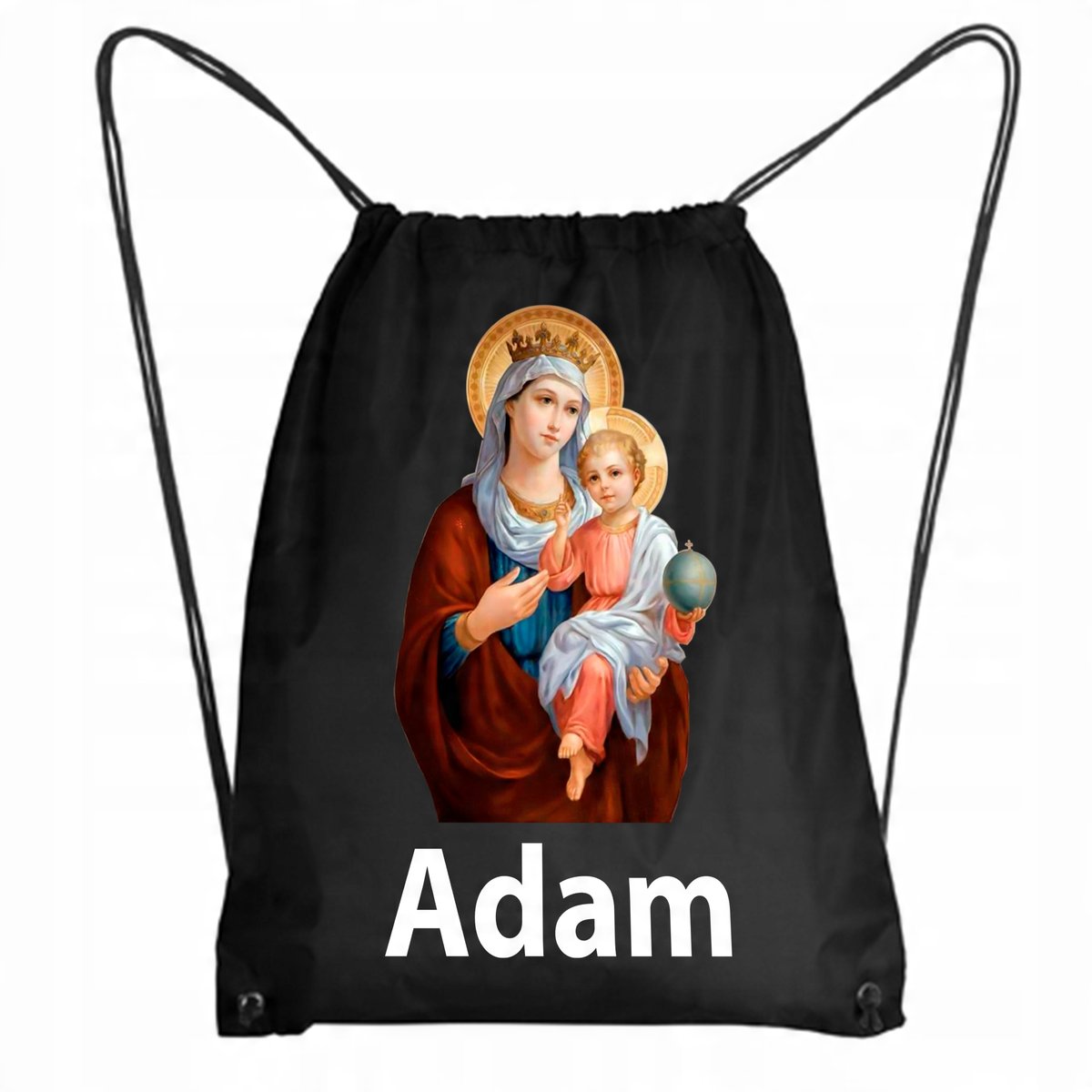 WOREK SZKOLNY NA WF Plecak Święta Maria + IMIĘ - Atram | Moda Sklep EMPIK.COM