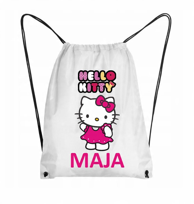 WOREK SZKOLNY PLECAK SPORTOWY Hello Kitty + IMIĘ - Atram | Moda Sklep ...