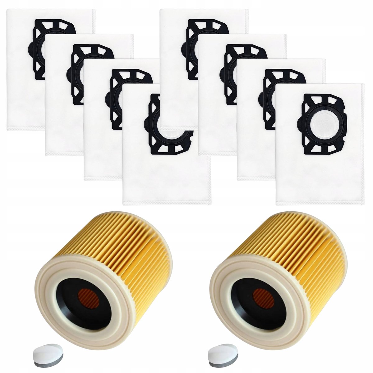 Worki do odkurzacza Karcher WD3 WD2 Plus SE 4001 + 2x filtr - 10 szt ...