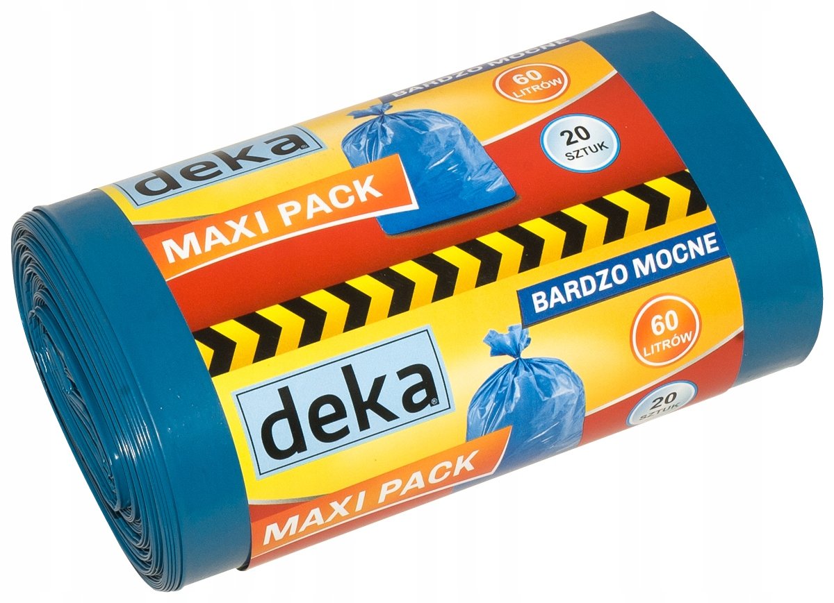 Worki Maxi Pack Bardzo Mocne Niebieskie 60L A20 - DEKA | Sklep EMPIK.COM