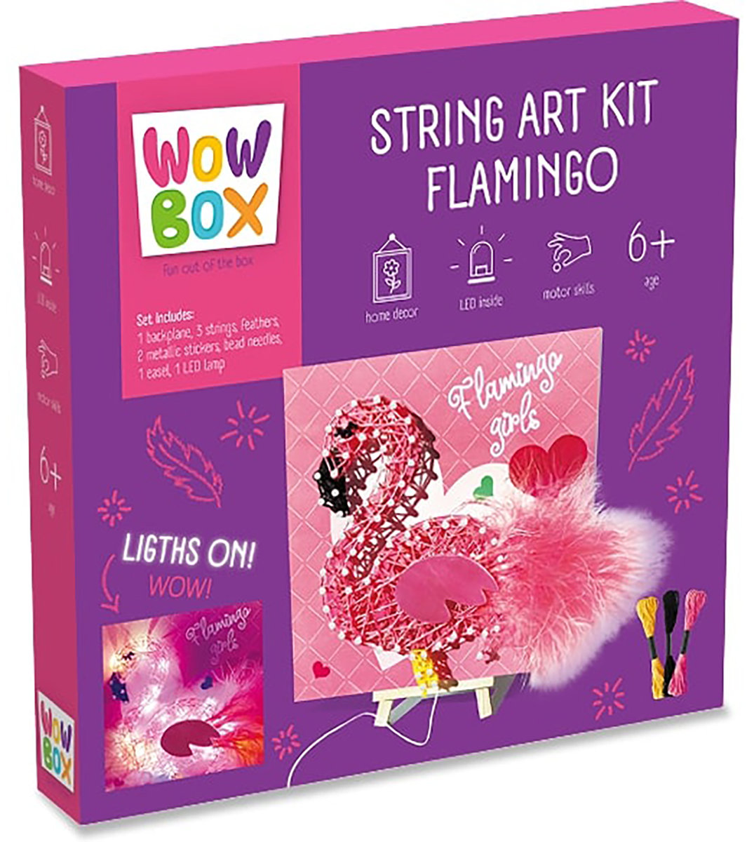 Wow Box, Zestaw Sznurkowy String Art, Flaming - WOW BOX | Sklep EMPIK.COM
