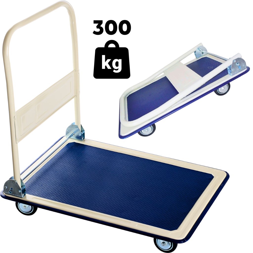 WÓZEK PLATFORMOWY PLATFORMA TRANSPORTOWA 300KG SKŁADANA NA MAGAZYN ...