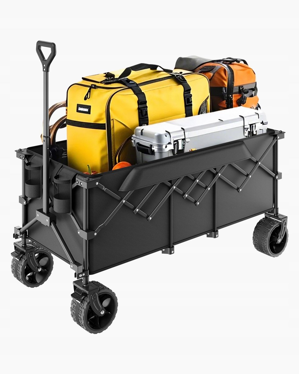 WÓZEK RĘCZNY VEVOR SKŁADANY 204 KG 300L KOŁA ALL-TERRAIN ERGONOMICZNY ...