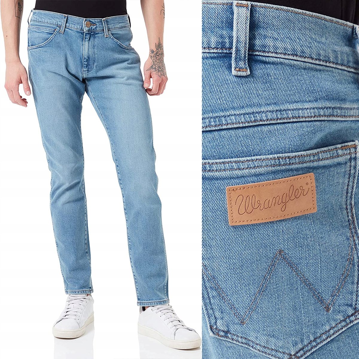 Wrangler BRYSON SKINNY Green Steel RURKI BLUE DżINS W30 L32 - Wrangler ...