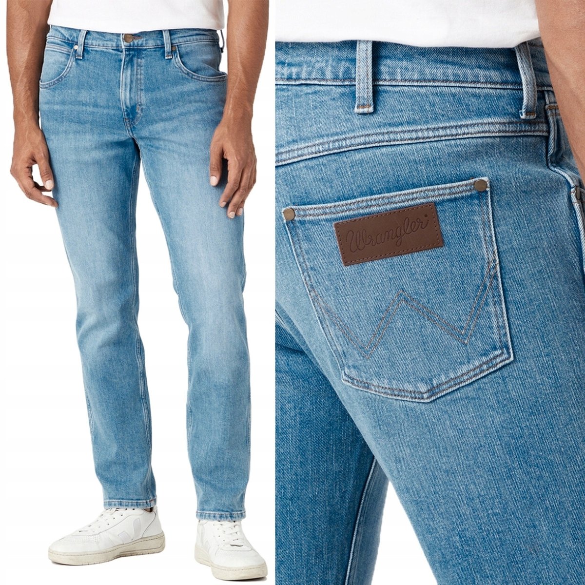 Wrangler GREENSBORO REGULAR STRAIGHT Hero PROSTE BLUE DżINS W32 L32 ...