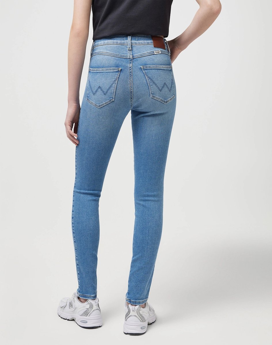 WRANGLER HIGH SKINNY BLUE LOVE 112342896 34/34 - Wrangler | Moda Sklep ...