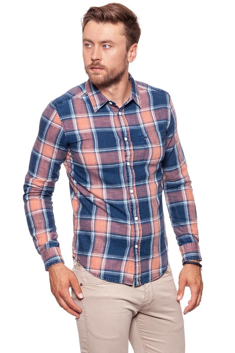 Wrangler, Koszula męska, Ls 1Pkt Shirt Glow Orange W5953St48, rozmiar S ...