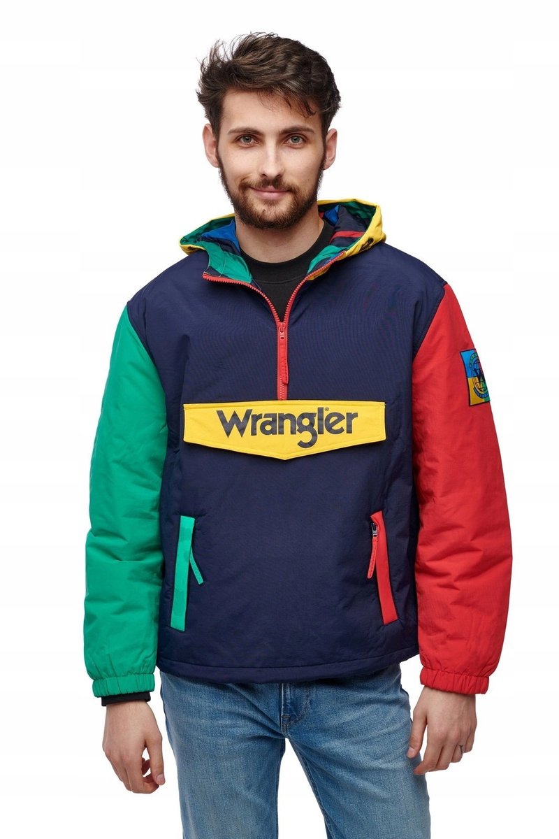 WRANGLER POPOVER JACKET NAVY W4C3YL114 XXL - Wrangler | Moda Sklep ...