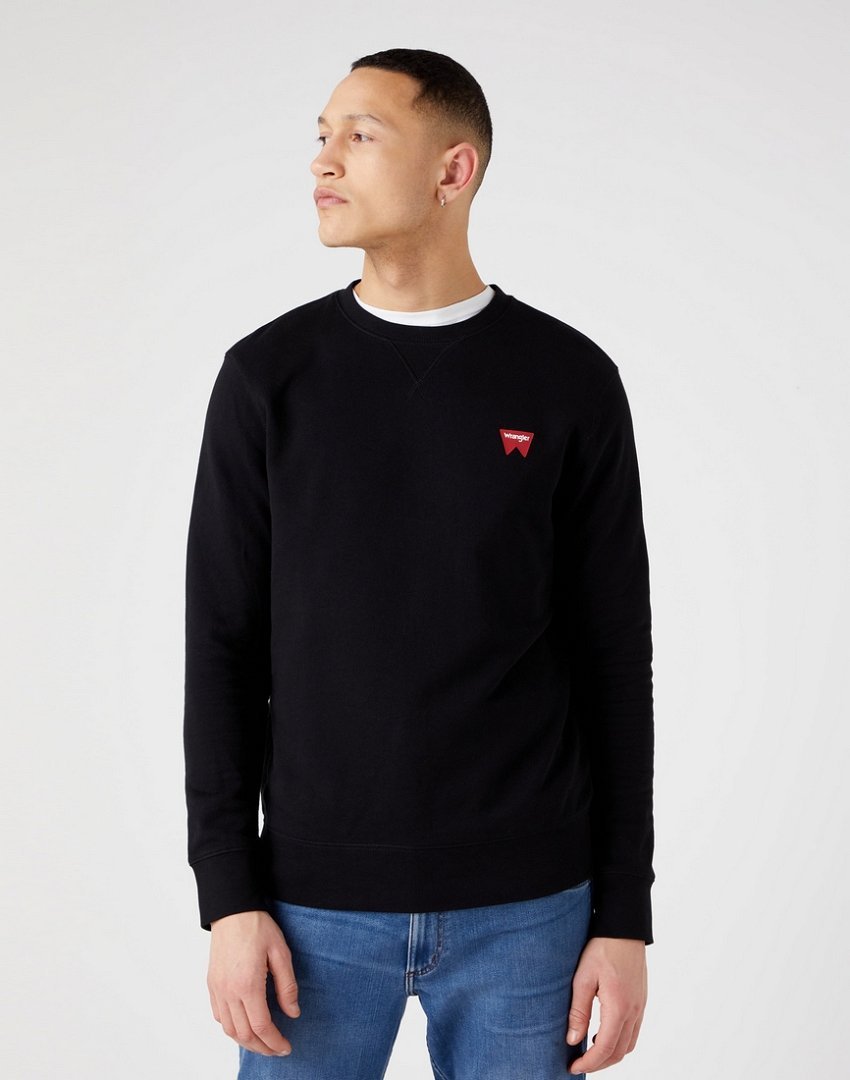 Wrangler Sign Off Crew Męska Bluza Klasyczna Logo W661Ha100-Xs - Inna ...