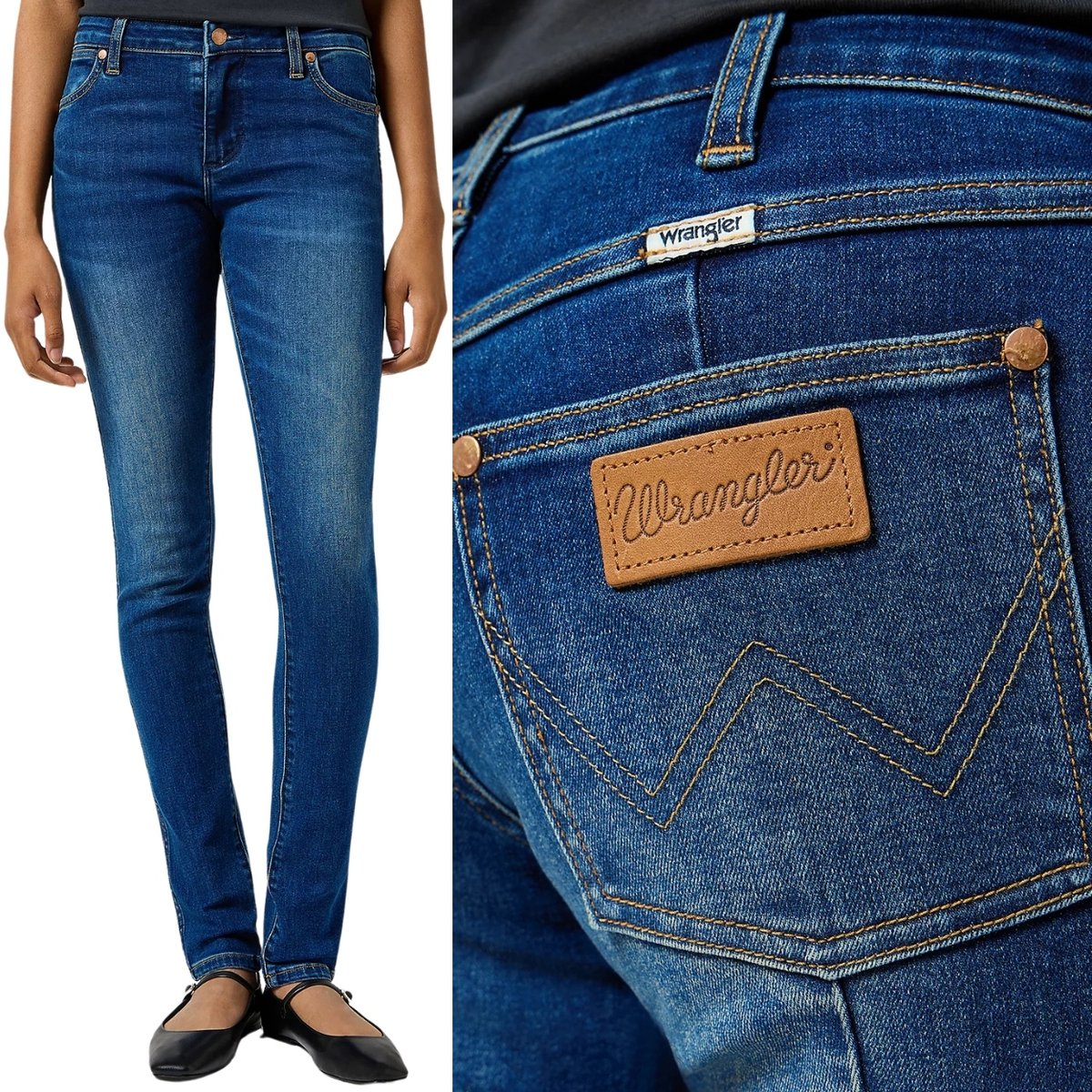 Wrangler Spat Jean Damskie Spodnie Jeansowe Rurki Cygaretki Zamki W29 L30 - Wrangler | Moda ...