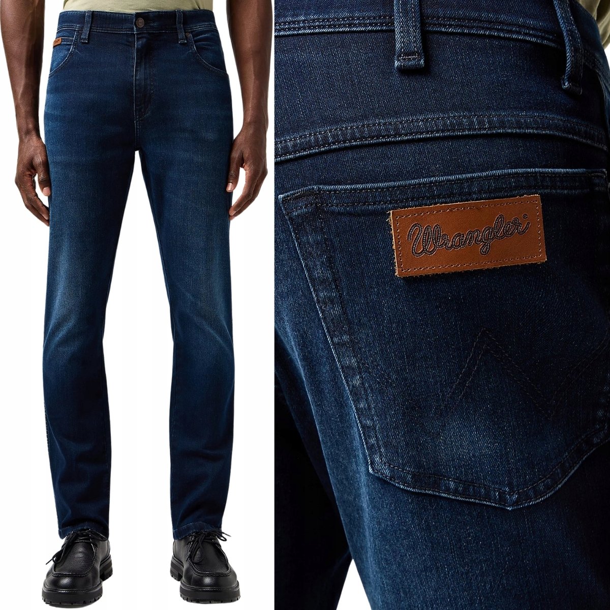 Wrangler TEXAS SLIM Sapphire Stone FREE TO STRETCH spodnie jeansowe W30 ...