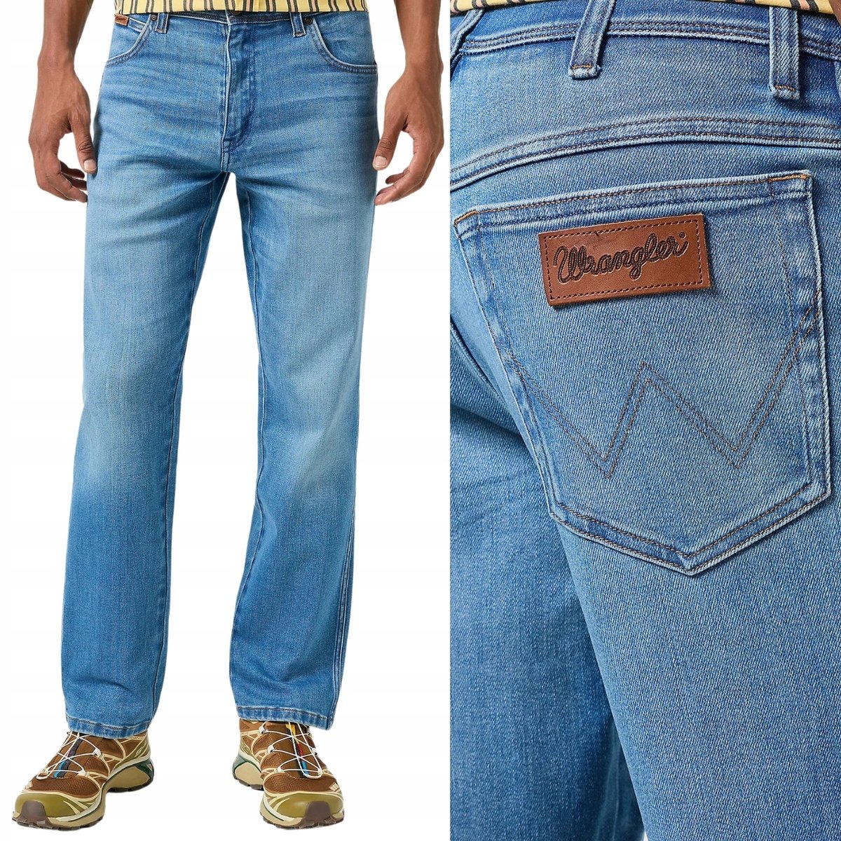 Wrangler TEXAS Wagon Wheel FREE TO STRETCH wygodne spodnie jeansowe W30 ...