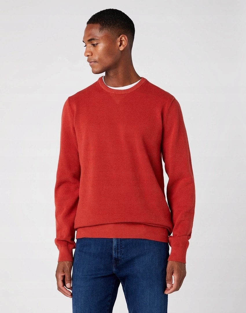 WRANGLER TWO TONE CREW NOVA RED W8C6RLXDQ XL - Wrangler | Moda Sklep ...