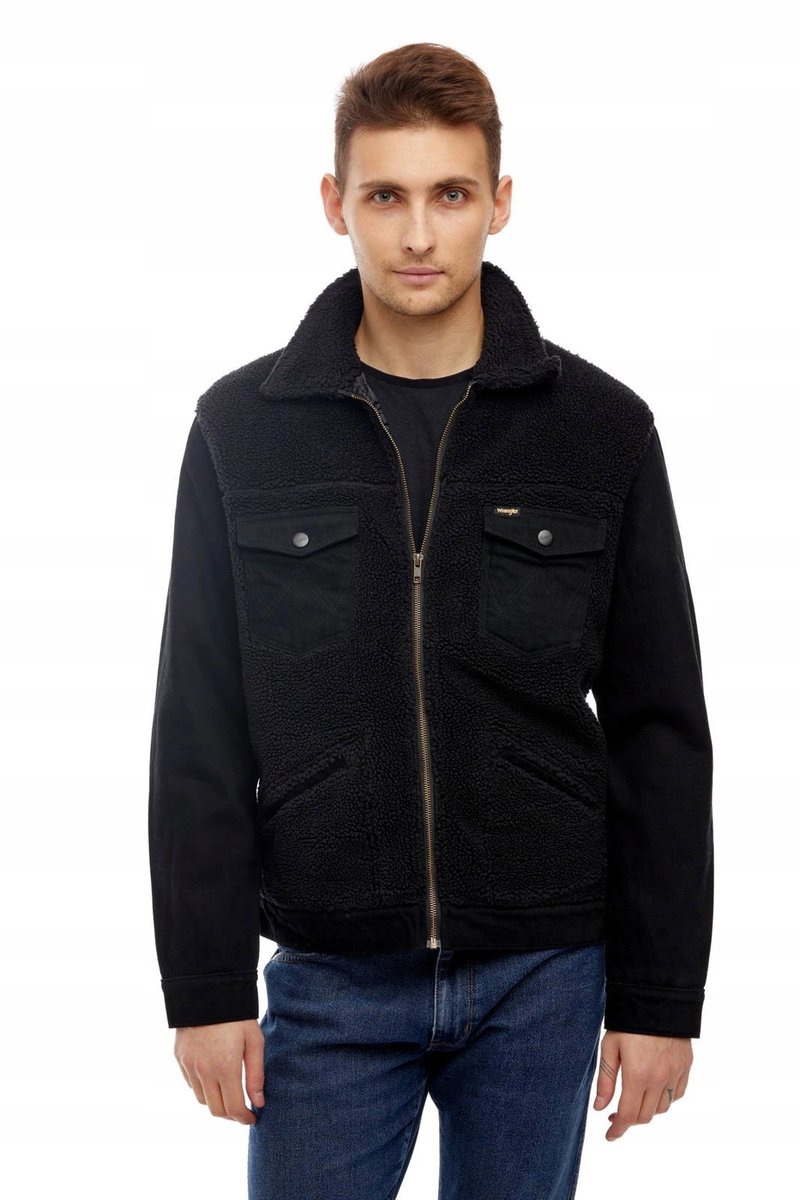 WRANGLER WINTER SHERPA BLACK W454HQ100 M - Wrangler | Moda Sklep EMPIK.COM