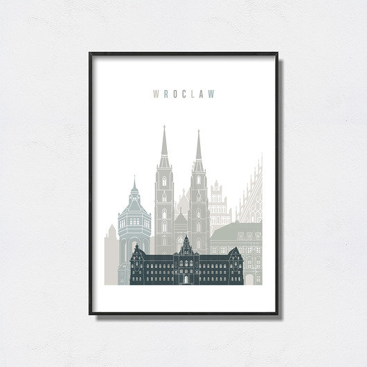 Wrocław grafika minimalistyczna - Atram | Sklep EMPIK.COM