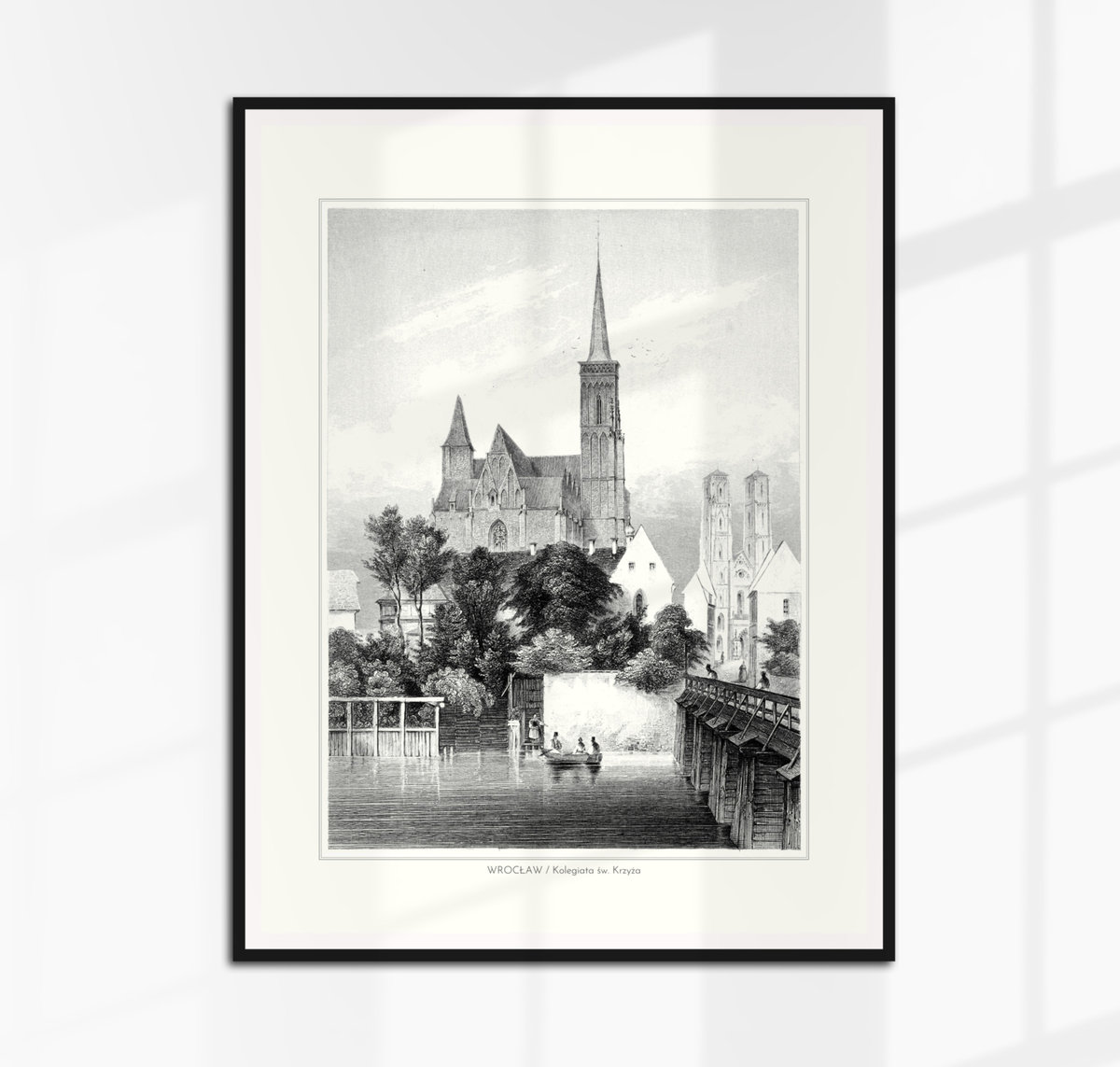 WROCŁAW Kościół Kolegiata św. Krzyża REPRODUKCJA grafika na ścianę ...