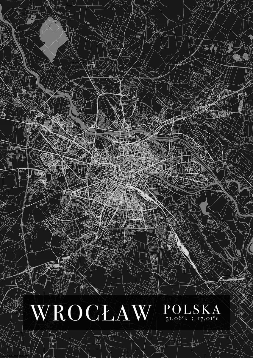 Wrocław Mapa Miasta - plakat A2 42x59,4 cm - inna (Inny) | Sklep EMPIK.COM