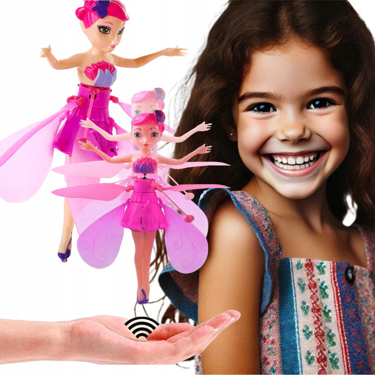 Wróżka Latająca Lata Lalka Zabawka dla Dziewczynki Prezent Róż ...