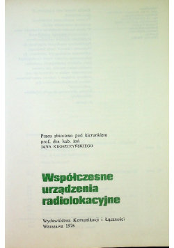 Współczesne urządzenia radiolokacyjne - Opracowanie zbiorowe | Książka w Empik