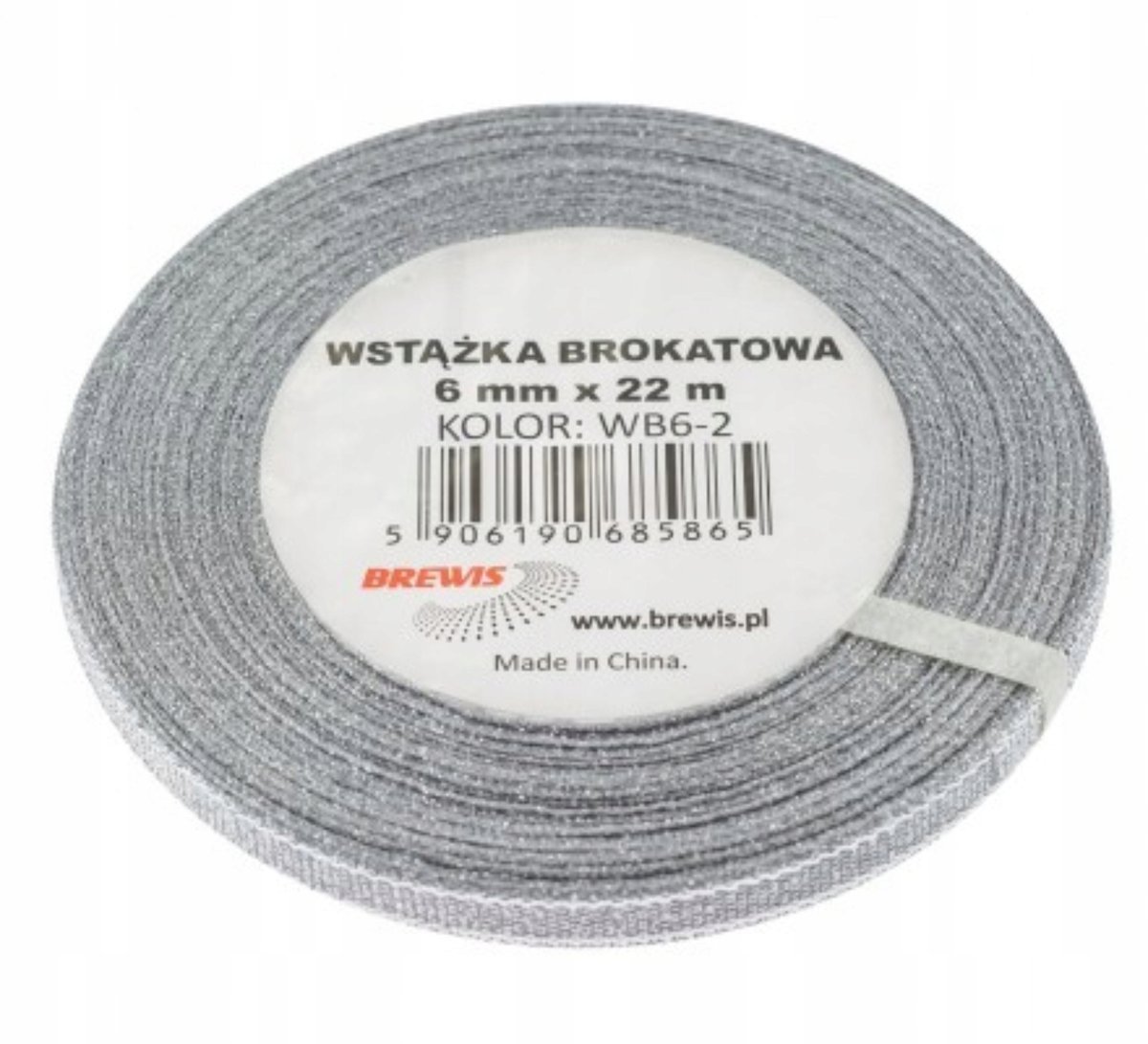 Wstążka Brokatowa Ozdobna 6 mm 22 M Srebrna Brewis - Brewis | Sklep ...
