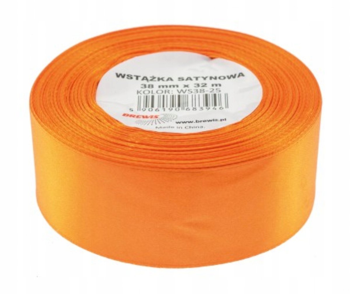 Wstążka Satynowa 38mm 32M Pomarańczowa Brewis - Brewis | Sklep EMPIK.COM