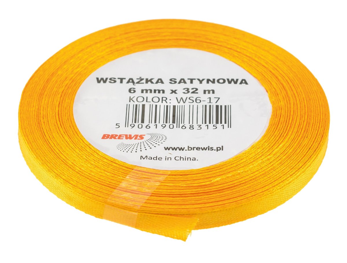 Wstążka Satynowa 6mm 32M Jasna Pomarańczowa Brewis - Brewis | Sklep ...