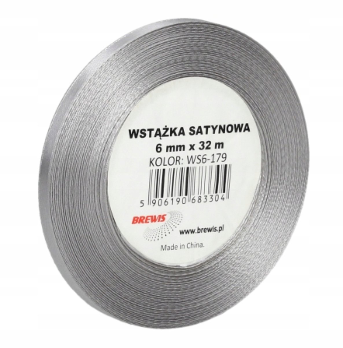 Wstążka Satynowa Ozdobna 6mm 32M Popielata Brewis - Brewis | Sklep ...
