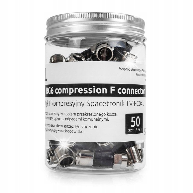 Wtyk F kompresyjny Spacetronik TV-FC04L Long 50szt - Inny producent ...
