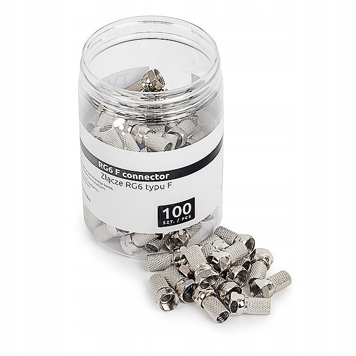 Wtyk typu F nakręcany Spacetronik TV-FT01 - 100szt - Spacetronik | Sklep EMPIK.COM