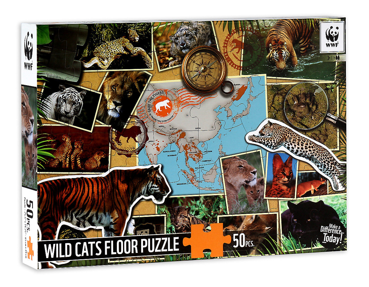 WWF, puzzle, Wild Cats Floor, 50 el. - WWF | Sklep EMPIK.COM