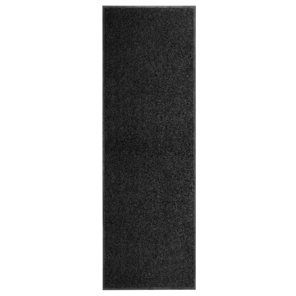Wycieraczka antypoślizgowa z poliamidu, czarna, 180 x 60 cm, PVC ...