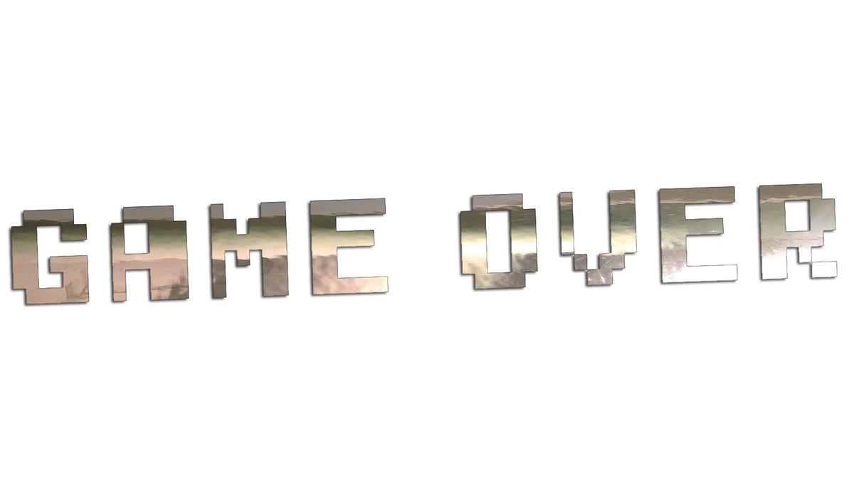 Wycinana naklejka GAME OVER kolory chrom - J and A - Inna marka | Sklep ...