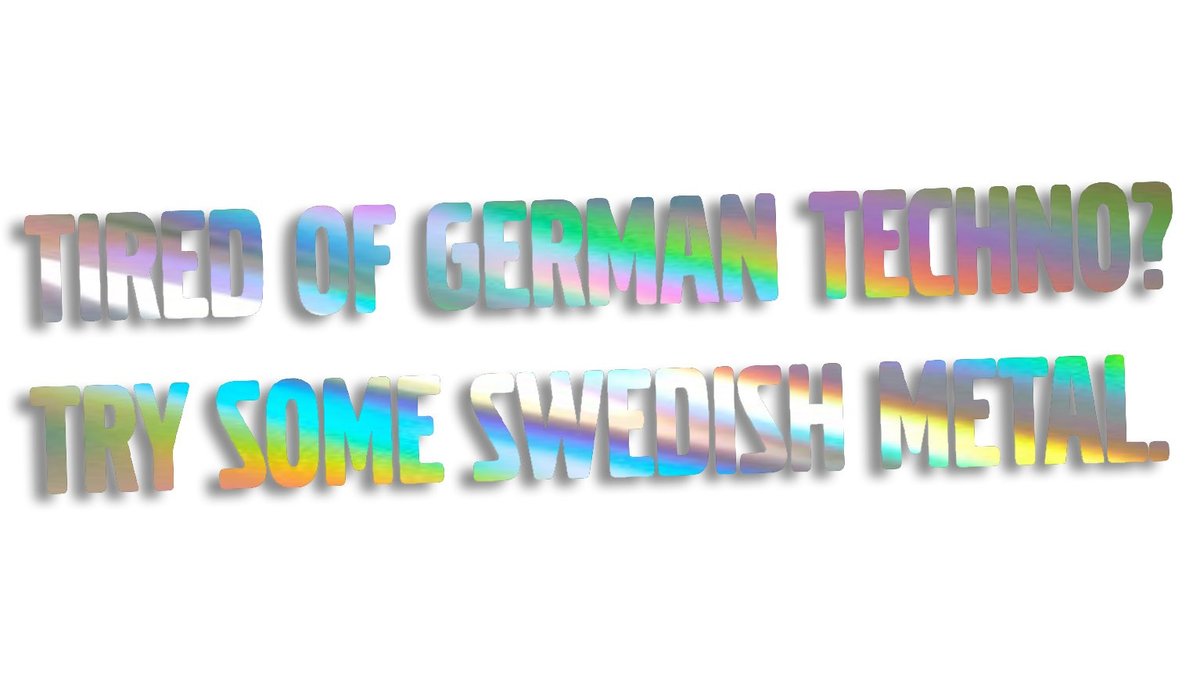 Wycinana naklejka GERMAN TECHNO SWEDISH METAL (do Saab Scania Volvo ...