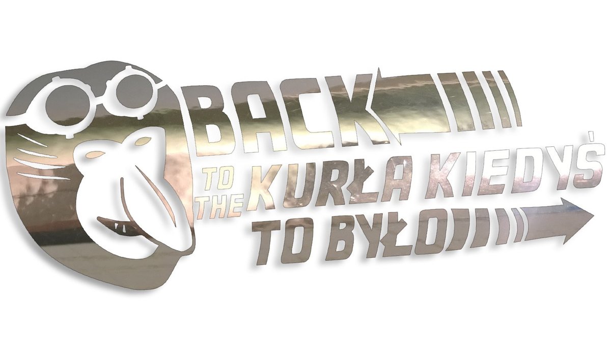 Wycinana naklejka NOSACZ JANUSZ - BACK TO THE KIEDYŚ TO BYŁO kolory ...