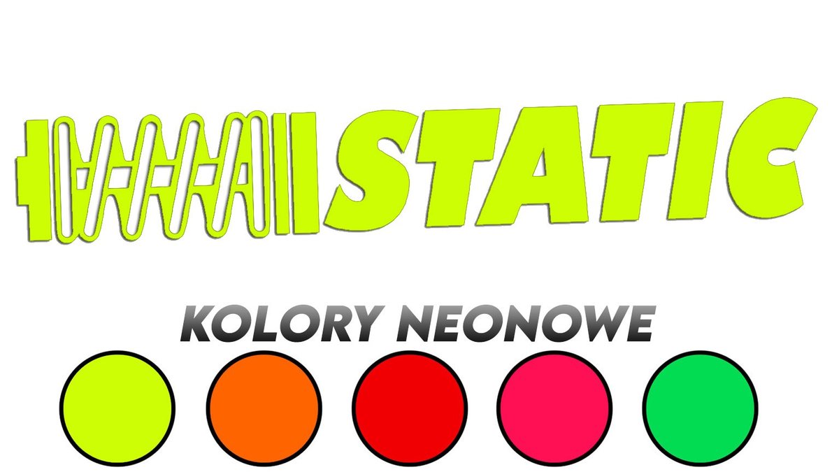 Wycinana naklejka STATIC kolory neonowe - J and A - Inna marka | Sklep ...