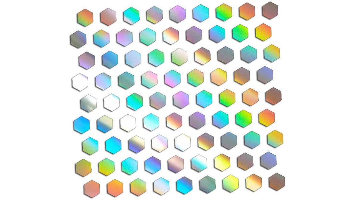 Wycinane naklejki HEXAGON SZEŚCIOKĄT PLASTER MIODU - 81 sztuk ...