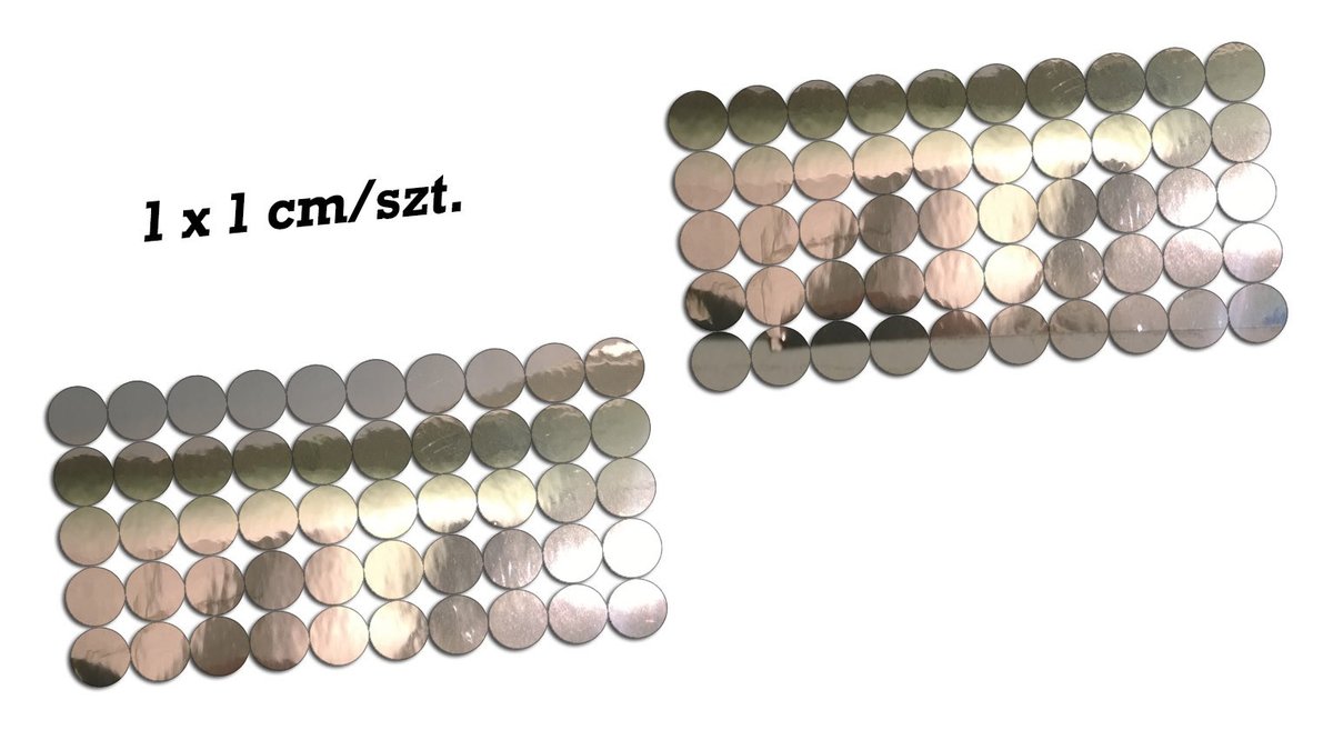 Wycinane naklejki KÓŁKA KROPKI 100 SZTUK - 1 X 1CM kolory chrom - J and ...